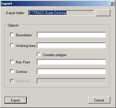 TRACK-Guide Desktop - Exporting shape files